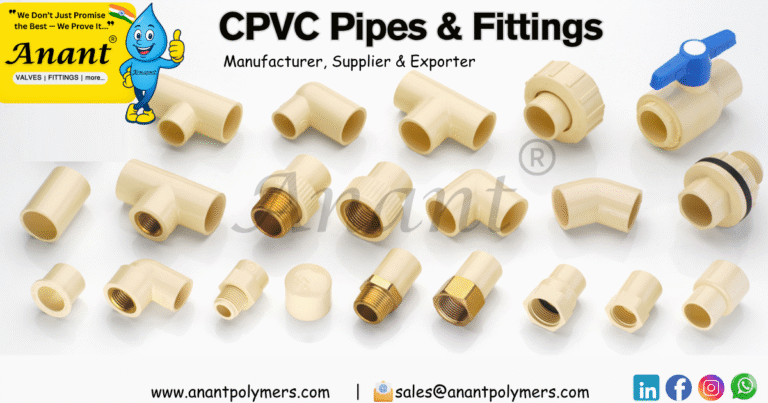 Best CPVC UPVC Pipes and Fittings for Zambia - ANANT POLYMERS